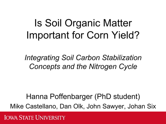 Integrating Soil Carbon Stabilization Concepts and Nitrogen Cycling ...