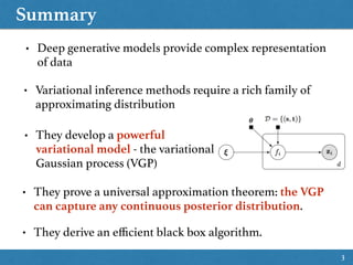010_20160216_Variational Gaussian Process | PPT