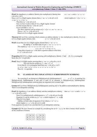 A Study on the class of Semirings | PDF