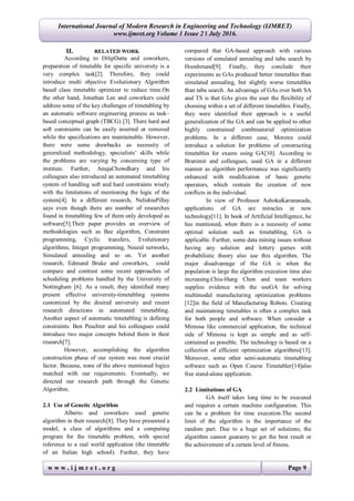 Utilization of Timetable Management System to a Medium Scaled University | PDF