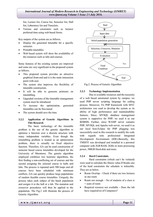 Utilization of Timetable Management System to a Medium Scaled ...