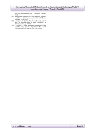 Utilization of Timetable Management System to a Medium Scaled ...