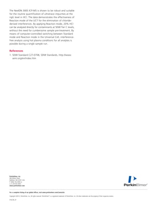 Application Note: Determination of Impurities in Electronic-Grade ...