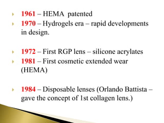 01 & 02 Introduction & history of Contact Lenses.pptx