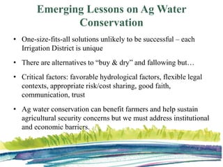 Moving Forward on Agricultural Water Conservation in the Colorado River ...