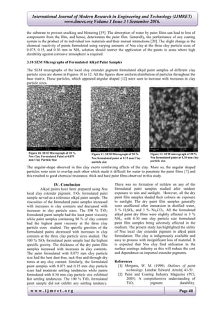 Performance Evaluation of Local Clay-Extender Pigment on Alkyd Paint ...
