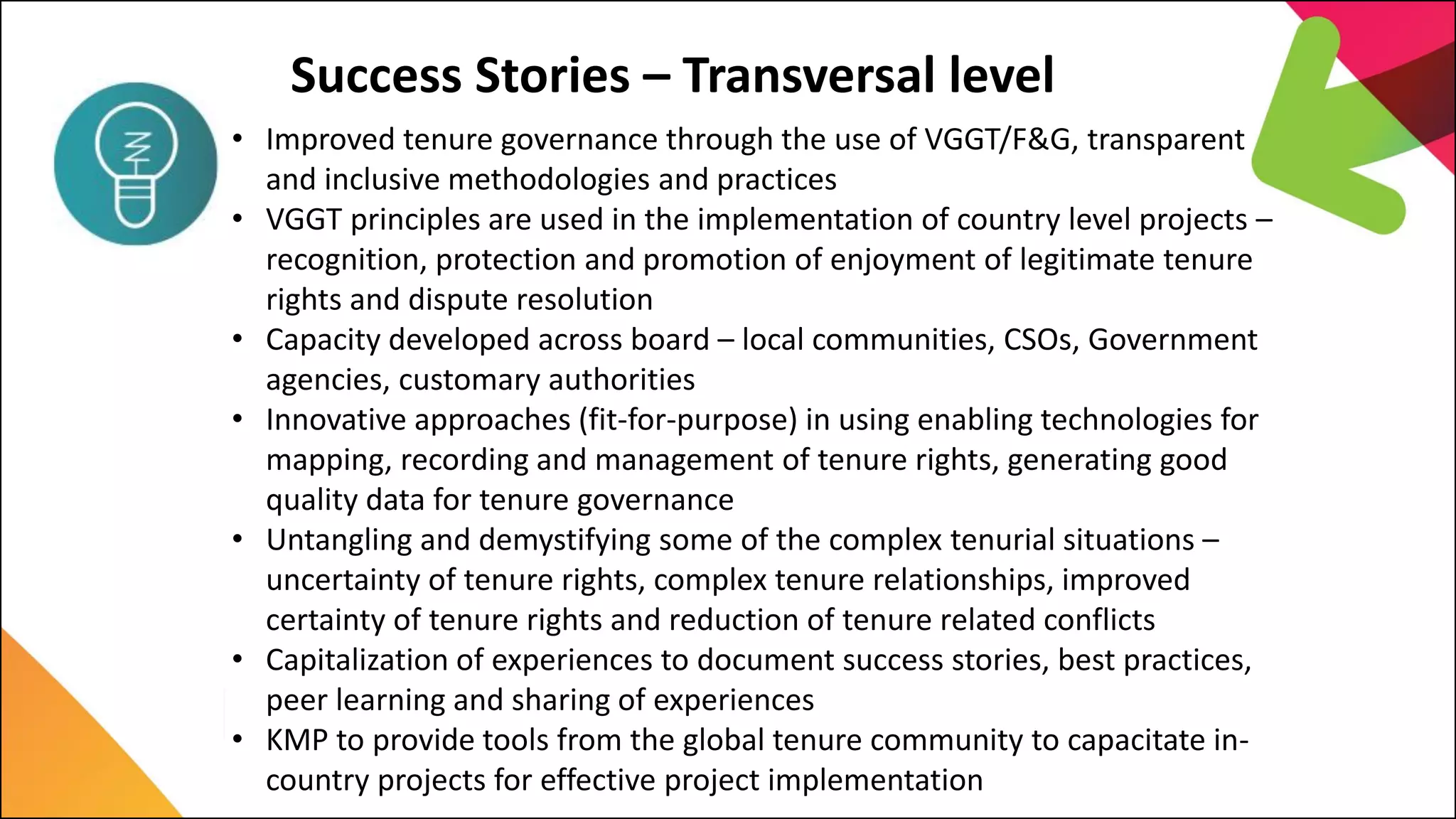 EU Land Governance Programme 7th Capitalization Meeting - Transversal ...