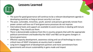 EU Land Governance Programme 7th Capitalization Meeting - Transversal ...