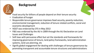 EU Land Governance Programme 7th Capitalization Meeting - Transversal ...