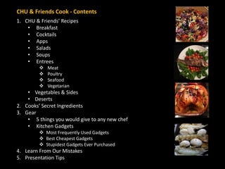 01042019 CHU & FRIENDS COOK WIP | PPTX