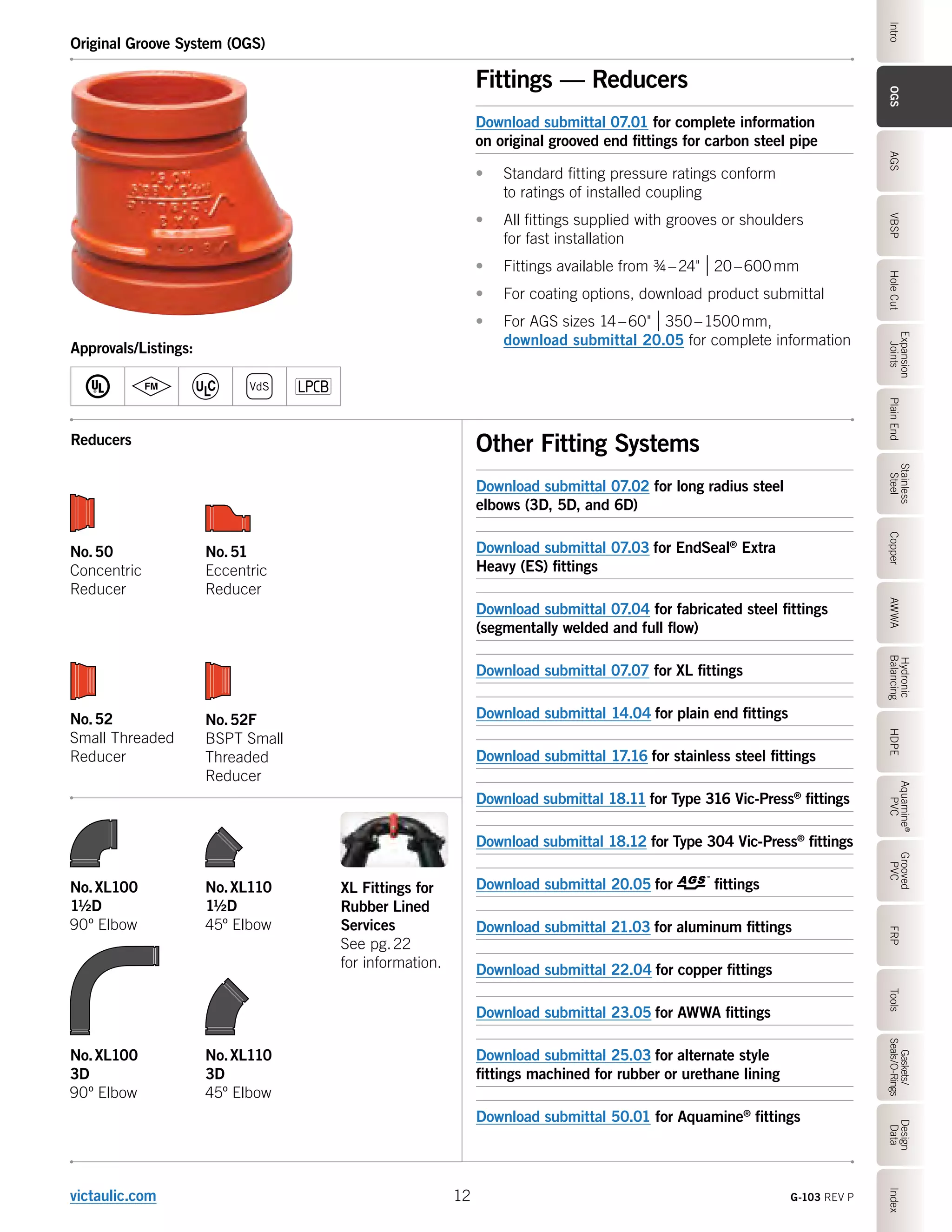 Victaulic- G-103 - Product Catalog | PDF