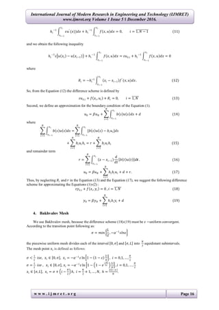 Numerical Solution of the Nonlocal Singularly Perturbed Problem | PDF