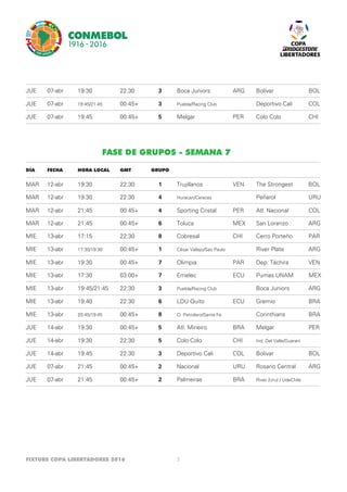0105 conmebol fixture_digital | PDF