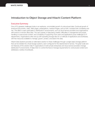 Introduction to Object Storage Solutions White Paper | PDF | Internet | Computing