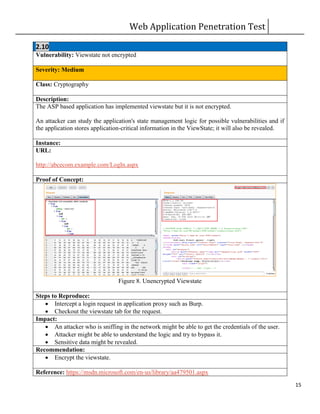 Web PenTest Sample Report | PDF
