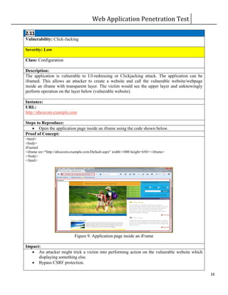 Web PenTest Sample Report | PDF