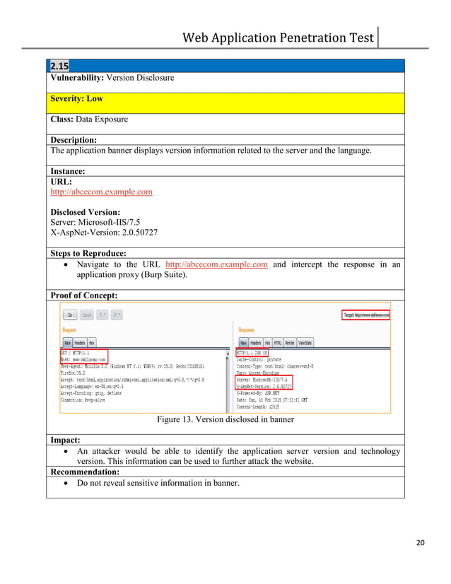 Web PenTest Sample Report | PDF