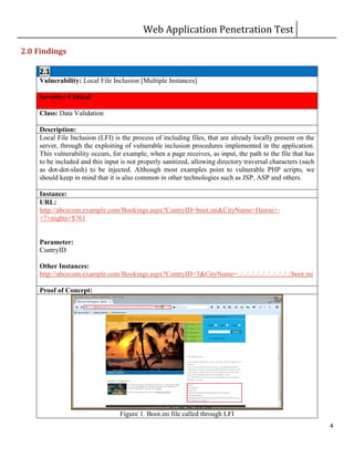 Web PenTest Sample Report | PDF