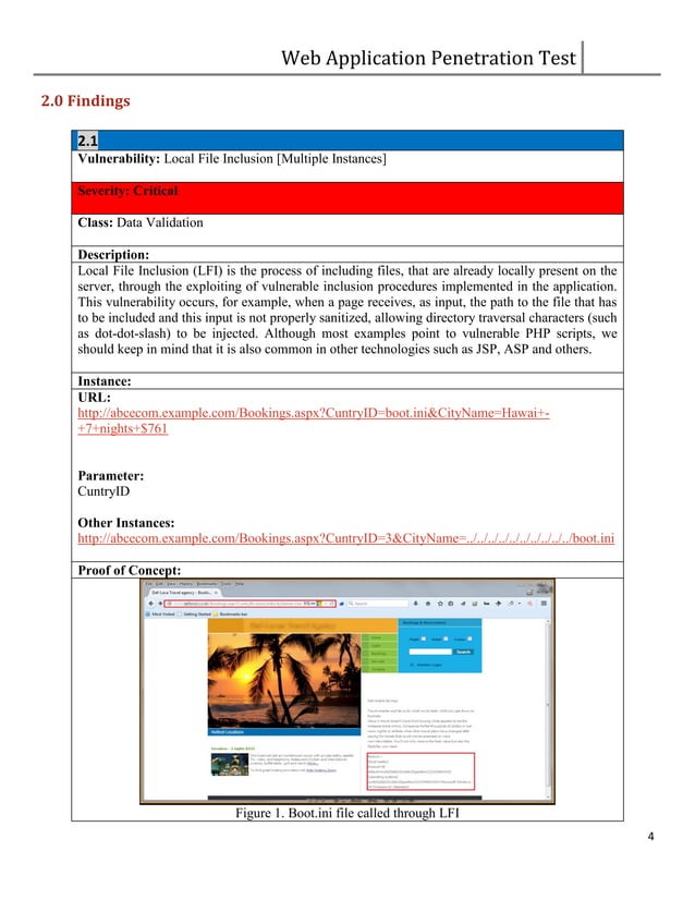 Web PenTest Sample Report | PDF