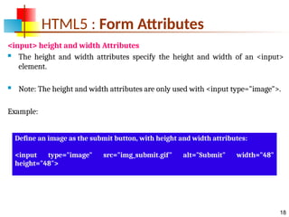 HTML Forms: The HTML element represents a document section containing ...