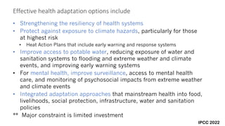 Adapting to climate change: Humanity’s progress, limits and needs - A ...