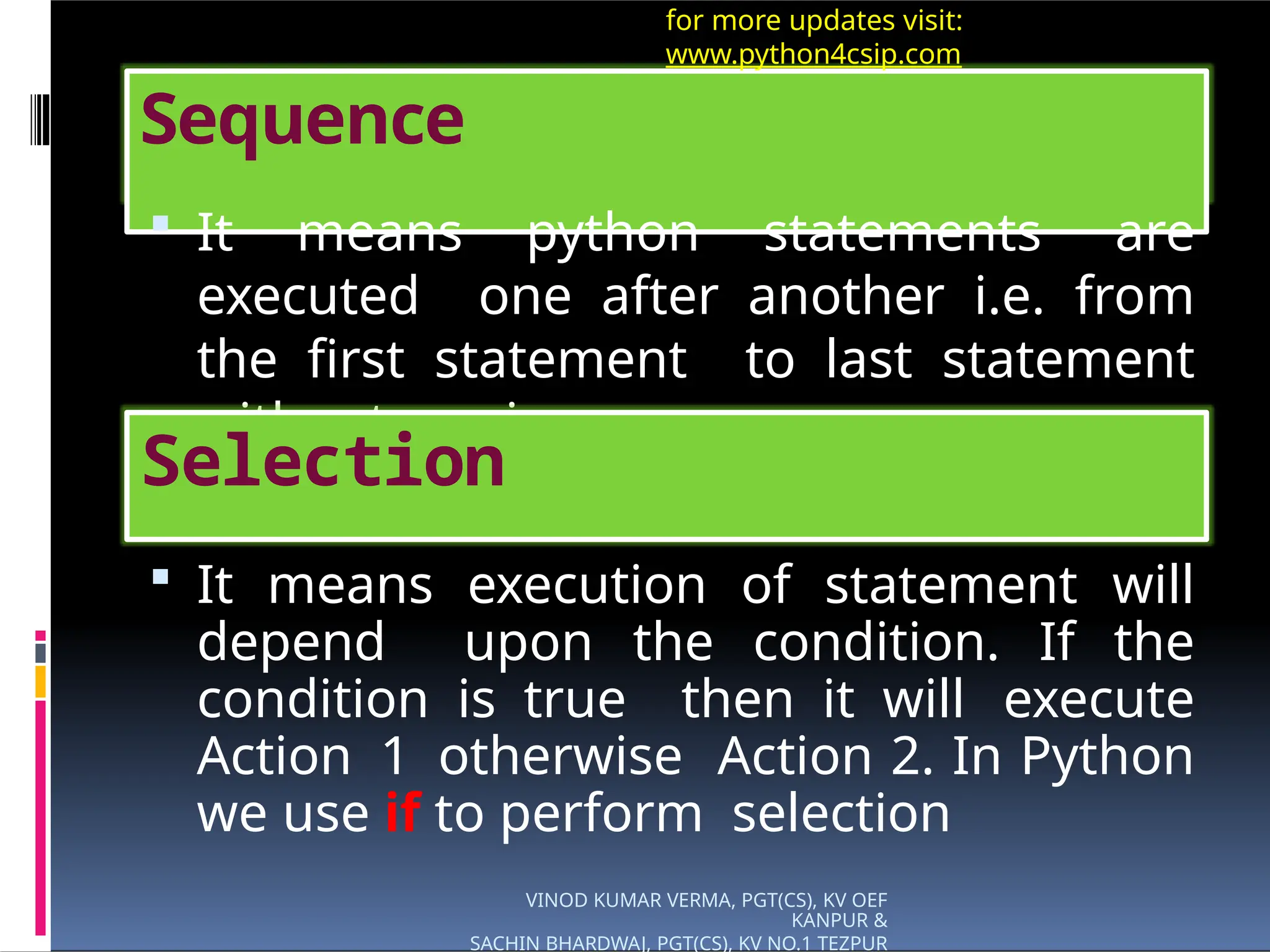 010 Class 11 Computer Science Condition usinf IF | PPTX