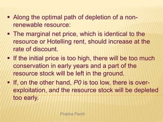 010 hotelling optimum exhaustion of a non renewable resource | PPSX