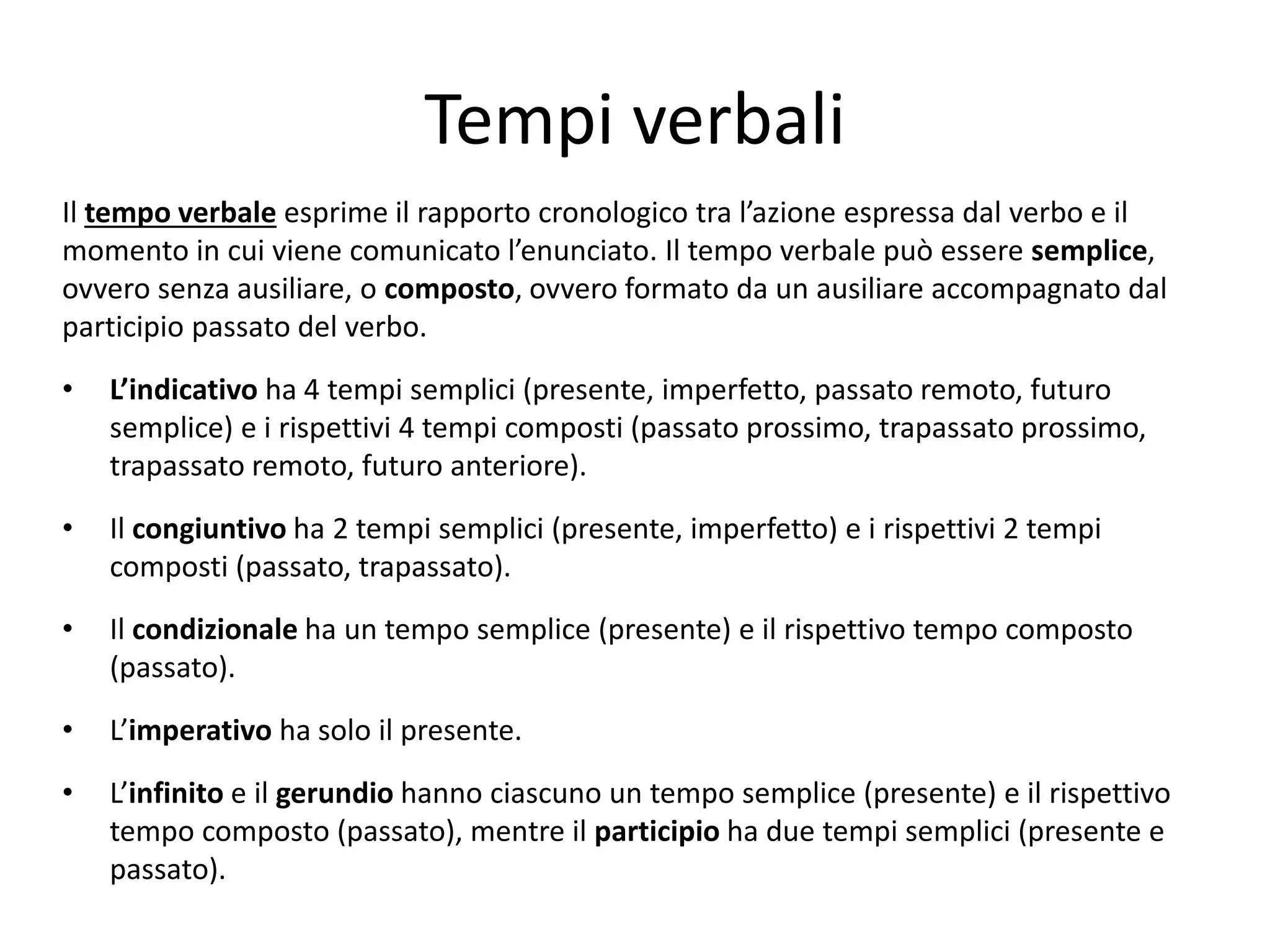 010 Morfologia e Classificazione dei Verbi | PPTX