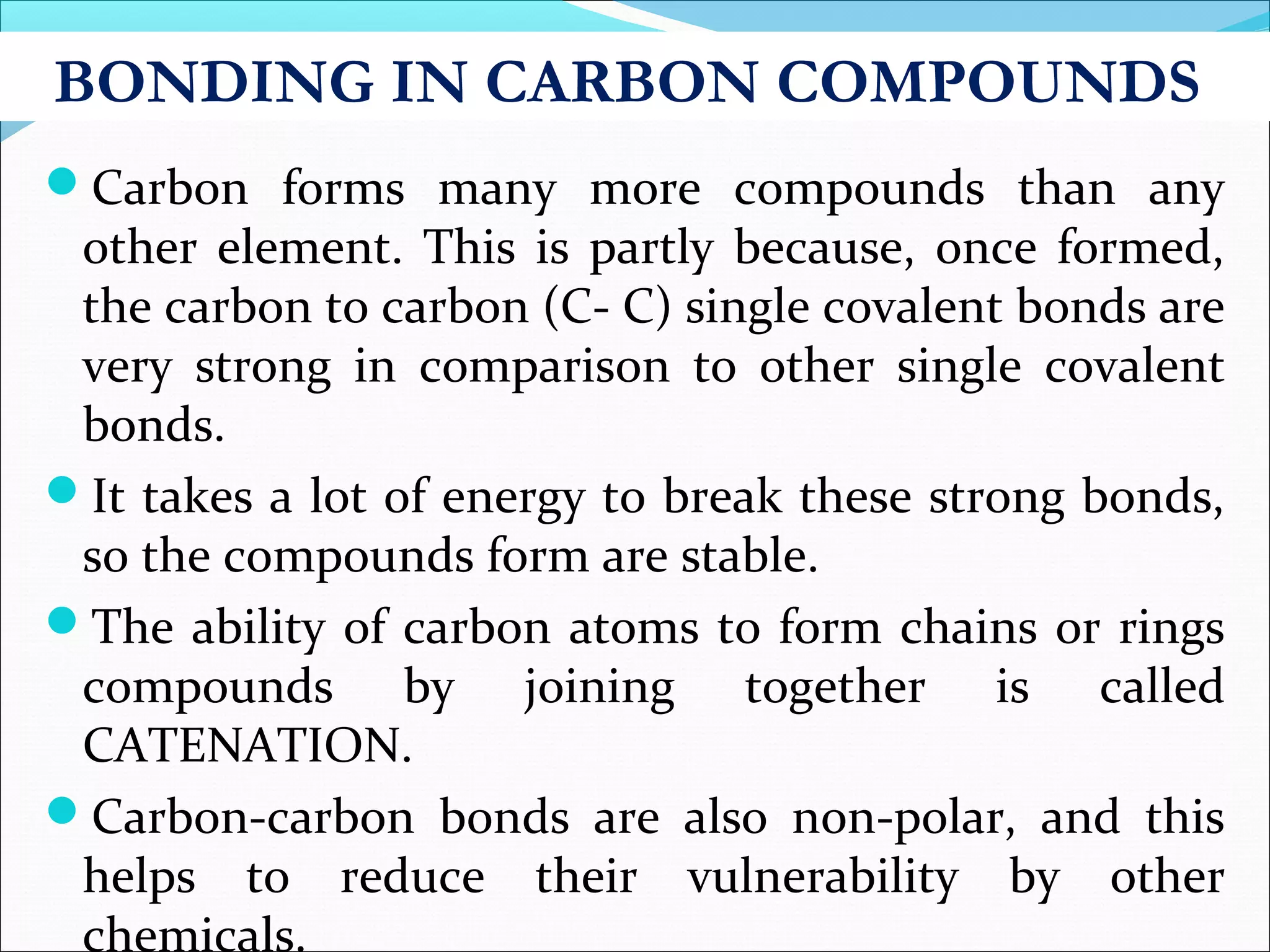 bonding in carbon compounds | PPT
