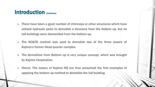 the kajima cut and take down method | PPTX