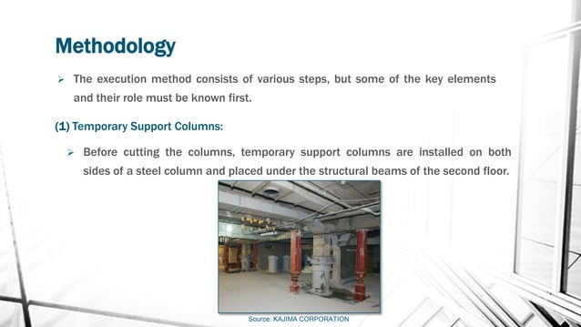 the kajima cut and take down method | PPTX | Civil Engineering Industry ...