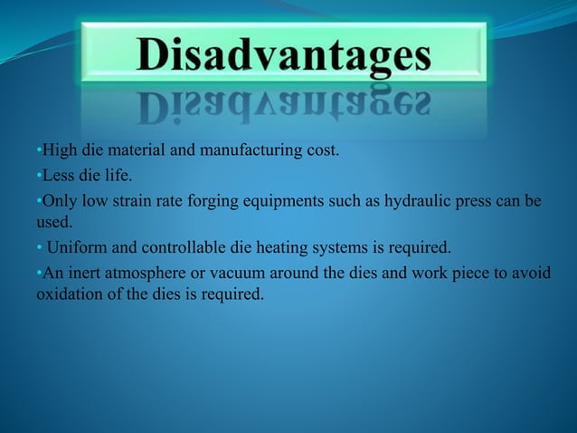 ISOTHERMAL FORGING | PPTX | Chemistry | Science