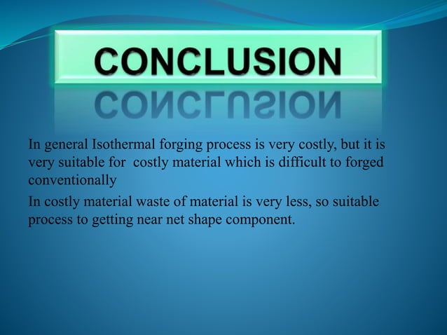 ISOTHERMAL FORGING | PPTX | Chemistry | Science