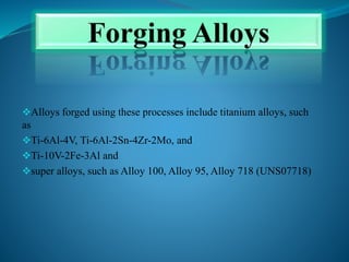 ISOTHERMAL FORGING | PPTX