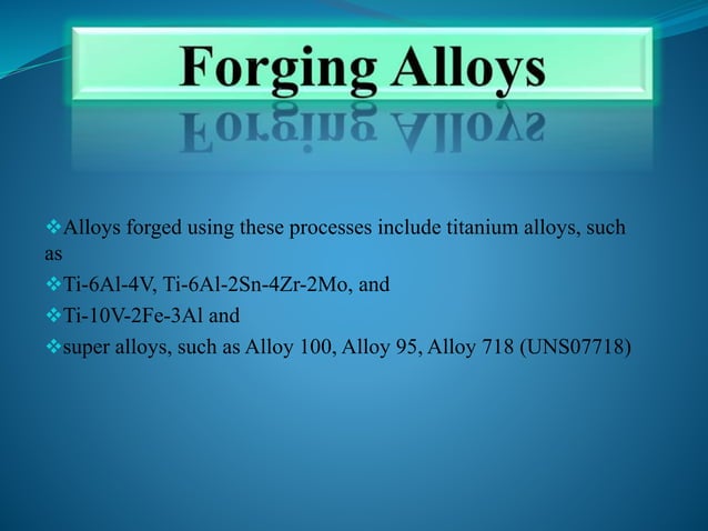 ISOTHERMAL FORGING | PPTX | Chemistry | Science