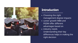 MBA vs PGDM Which One is Better? ISMS Pune | PPT