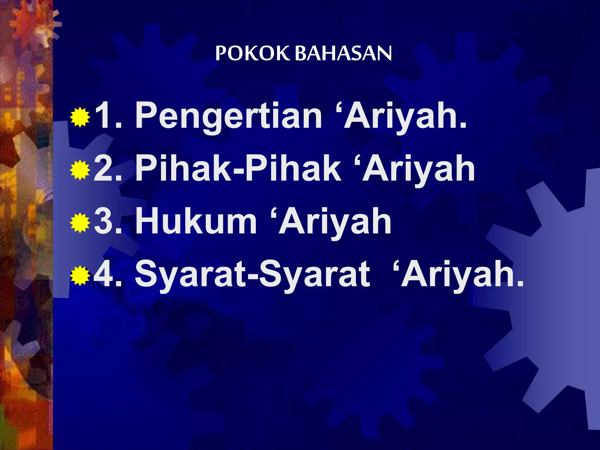 13 HUKUM 'ARIYAH | PPSX