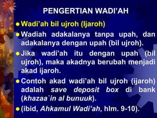 14 HUKUM WADI'AH | PPSX