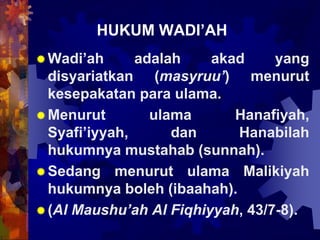 14 HUKUM WADI'AH | PPSX