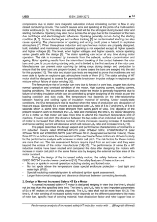 Performance Analysis of Increased Safety HT Induction Motor with Higher ...