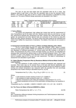 Performance Analysis of Increased Safety HT Induction Motor with Higher ...