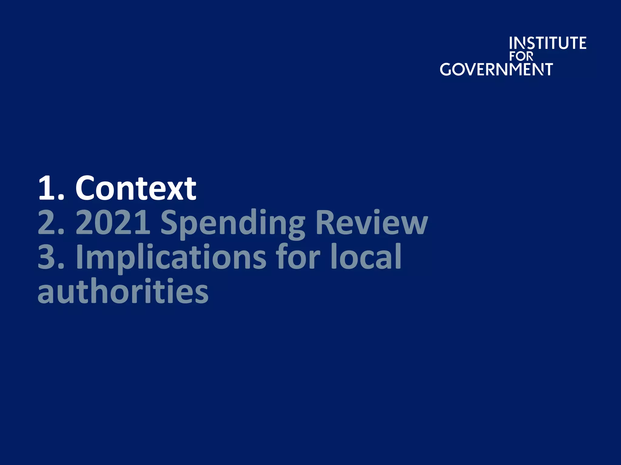 Comprehensive Spending Review & Levelling Up - London | PPT