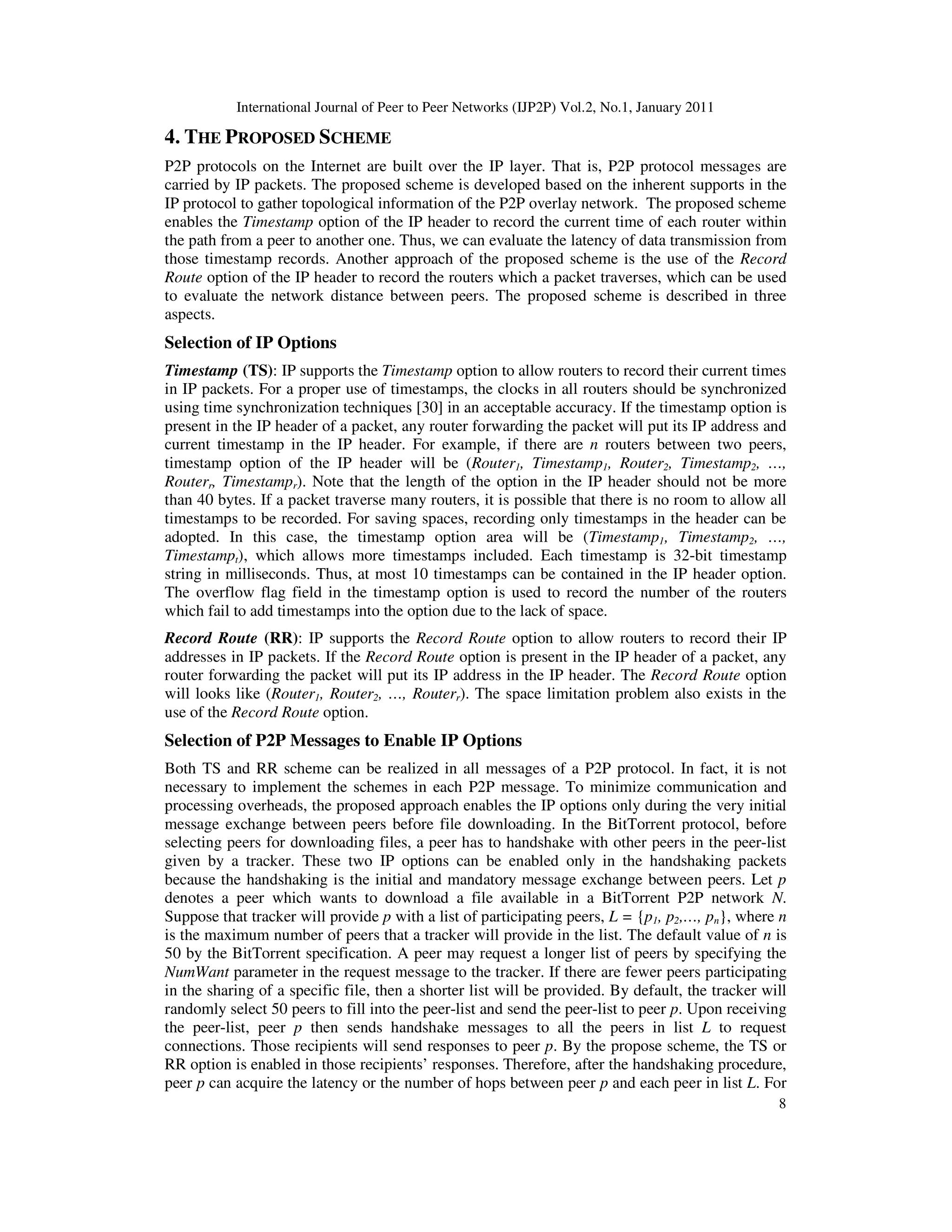 EFFECTIVE TOPOLOGY-AWARE PEER SELECTION IN UNSTRUCTURED PEER-TO-PEER SYSTEMS | PDF