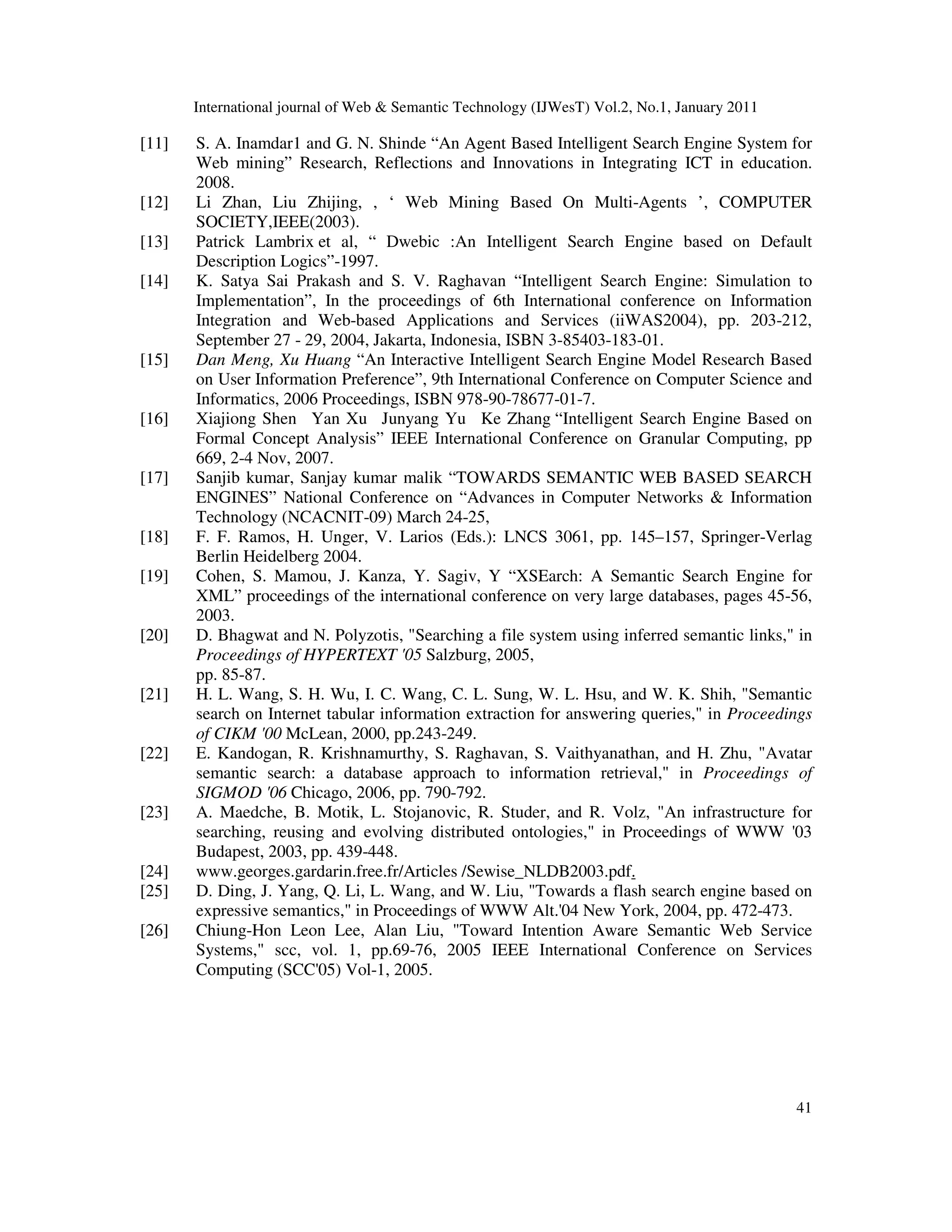 Intelligent Semantic Web Search Engines: A Brief Survey | PDF