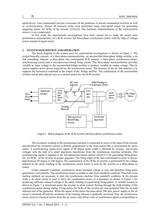 Experimental Investigations of the Self-Controlled Synchronous Motor Connected to a Three-Phase ...