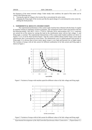 Experimental Investigations of the Self-Controlled Synchronous Motor ...