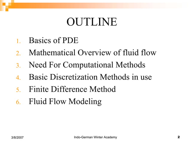 CFD discretisation methods in fluid dynamics | PDF | Physics | Science