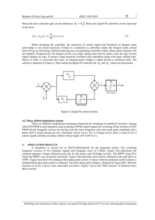 Modeling and simulation of three phases cascaded H-bridge grid-tied PV inverter | PDF