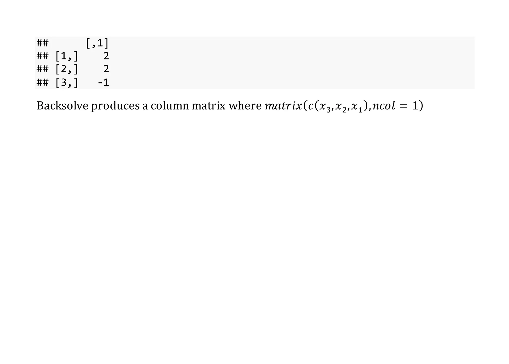 R Matrix Math Quick Reference | PPT