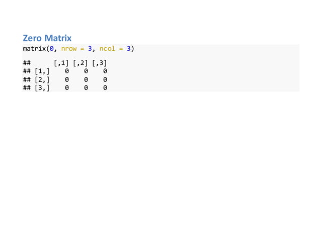 R Matrix Math Quick Reference | PPT